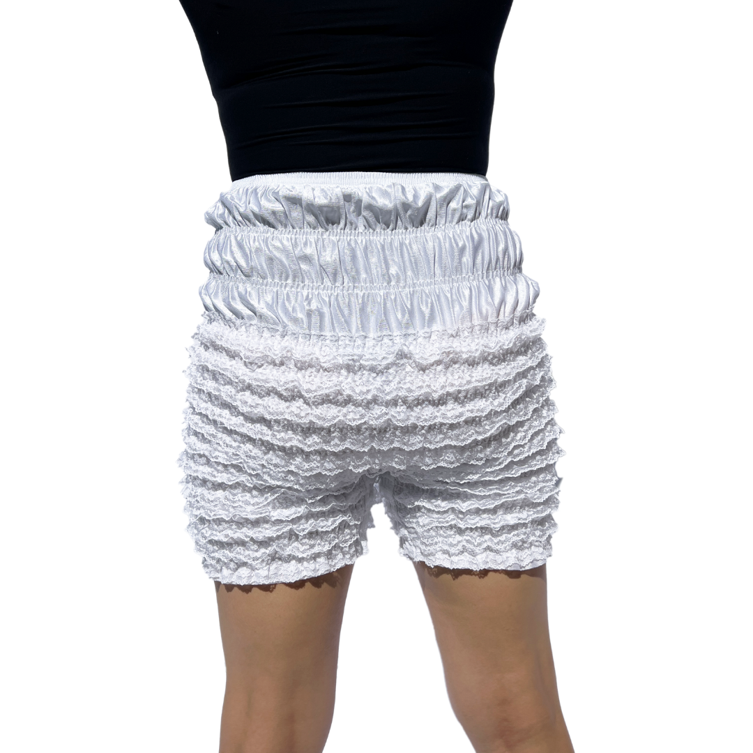 Folkicks Women's Folklorico Bloomers, Pettipant, Calzonera, Lace Ruffl