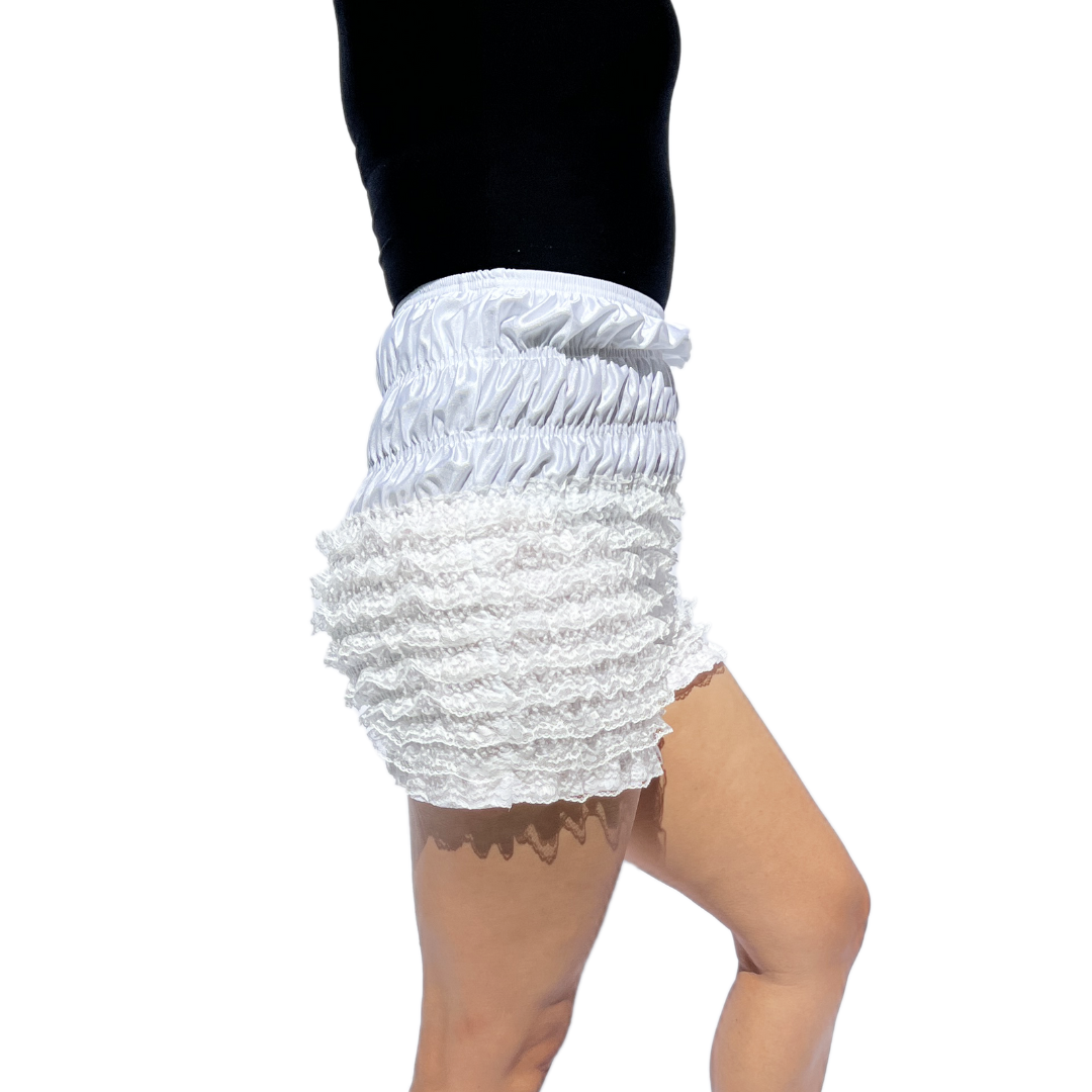 Folkicks Women's Folklorico Dance Bloomers, Pettipant, Calzonera, Lace